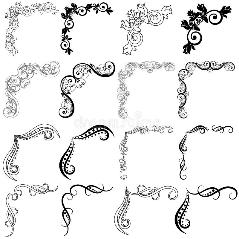 Corner Floral Pattern Vector