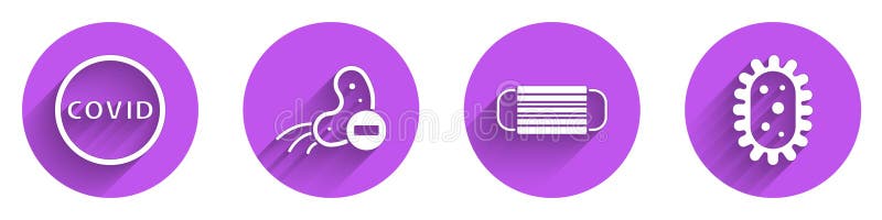 Set Corona Virus Covid-19, Negative Virus, Medical Protective Mask and ...