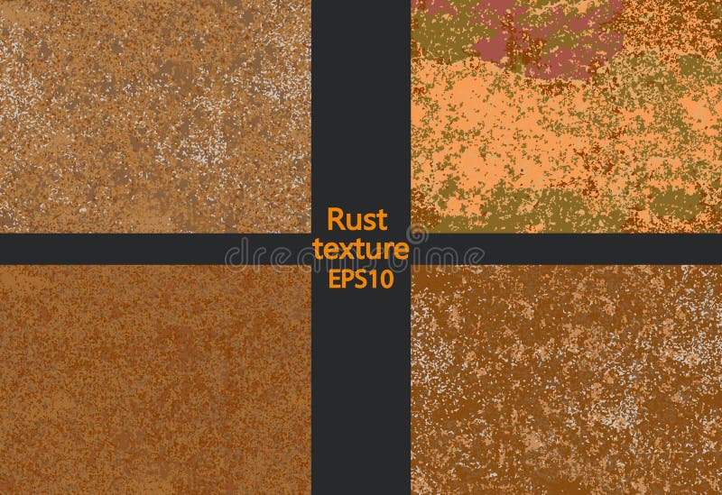 Set Corrosion Rusty Texture, Imitation of Rust. Stock Illustration ...