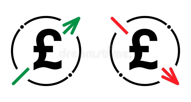 Pound Decrease Statistics Symbol Design Stock Illustration - Illustration of success, commercial ...