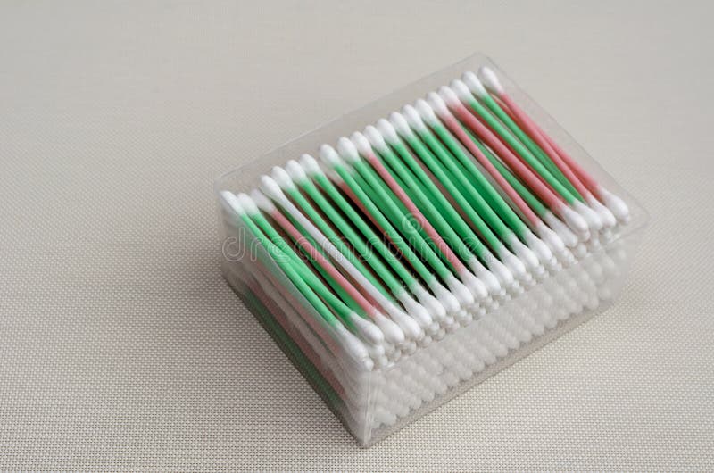 Set of Cotton Buds in a Rectangular Box Stock Photo - Image of clean ...