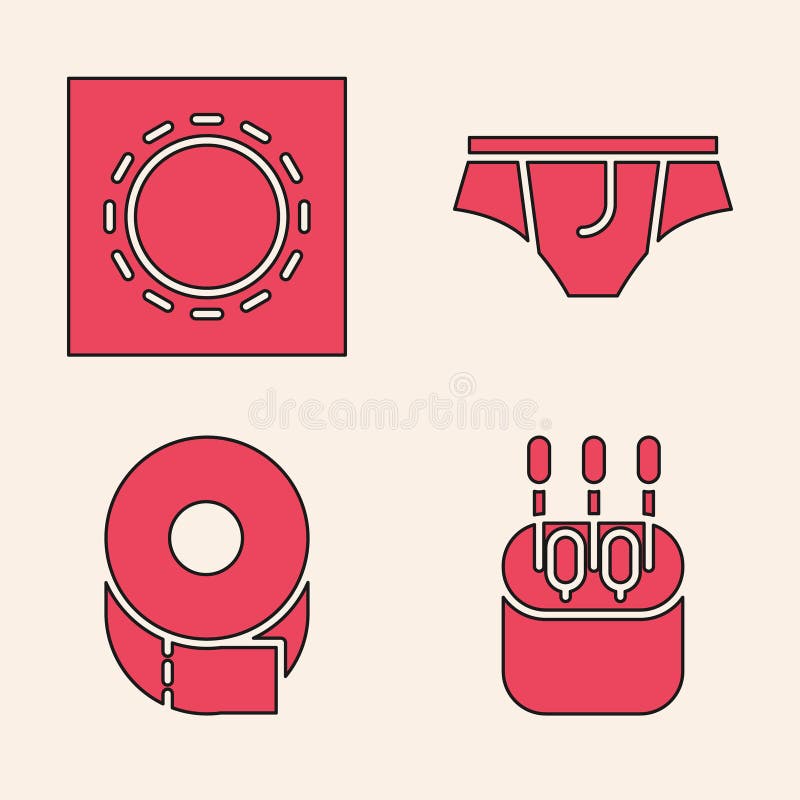 Set Cotton Swab For Ears Condom In Package Safe Sex Underwear And