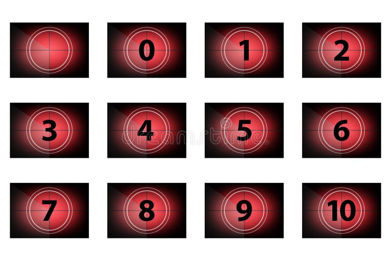 Set of countdown numbers stock illustration. Illustration of ...