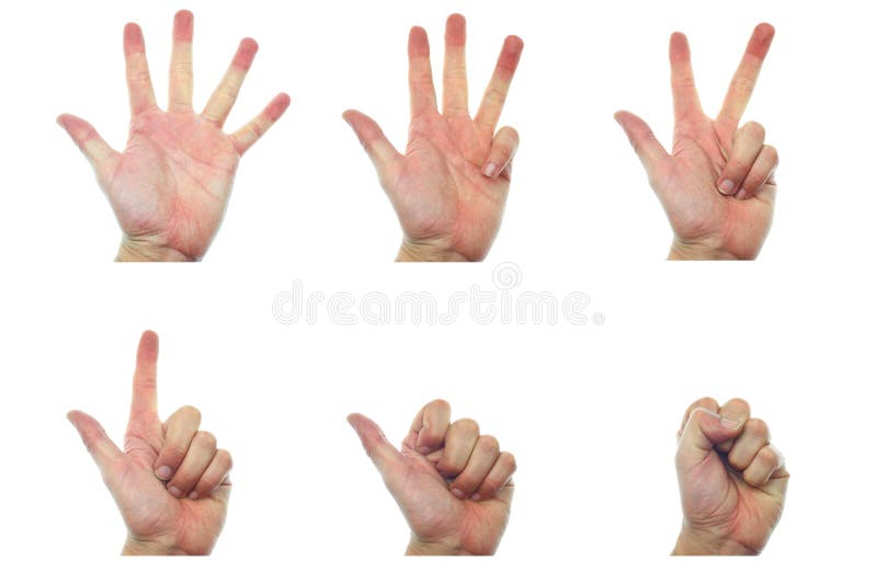 Set of counting hands stock photo. Image of overwhite - 37792972