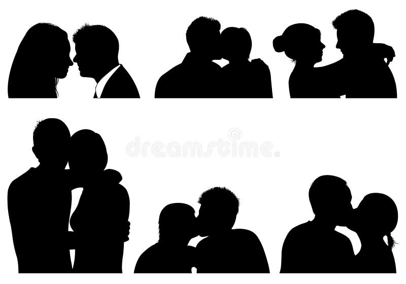 Set Of Couple In Different Positions Stock Vector - Image: 40820215