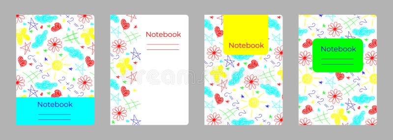 Set of Cover Designs for Notebook, Notepad, Book, Catalog with Flowers ...