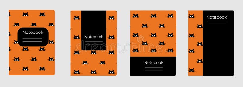 Set of Cover Designs for Notebook, Notepad, Book, Catalog with Many ...