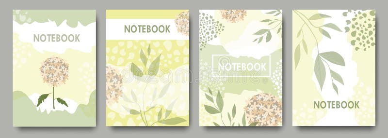 Set of Cover Designs for Notebook, Notepad, Poster or Banner ...