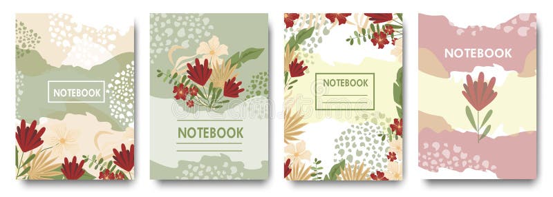 Set of Cover Designs for Notebook, Notepad, Poster or Banner ...
