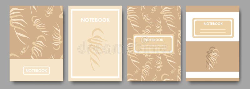 Set of Cover Designs for Notebook, Notepad, Poster or Banner ...