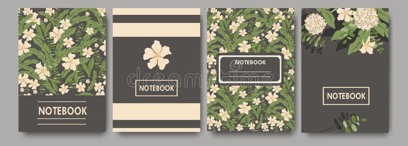Set of Cover Designs for Notebook, Notepad, Poster or Banner ...