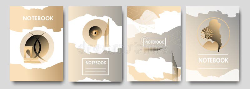 Set of Cover Designs for Notebook, Notepad, Poster or Banner ...