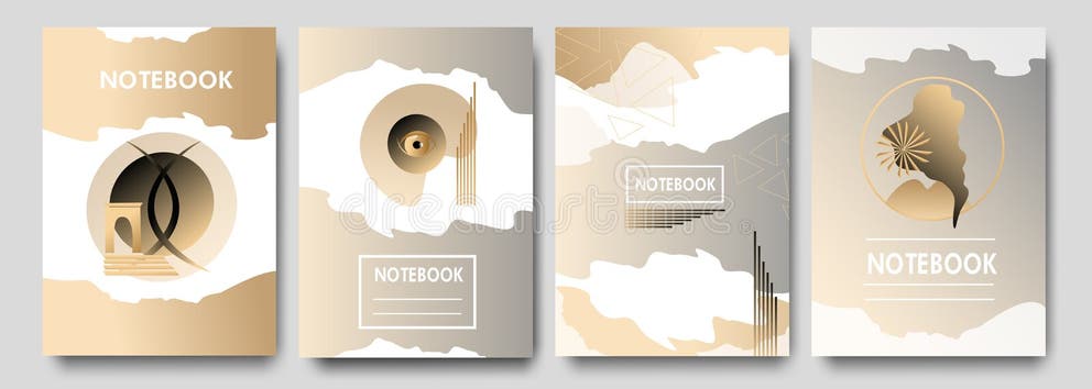 Set of Cover Designs for Notebook, Notepad, Poster or Banner ...