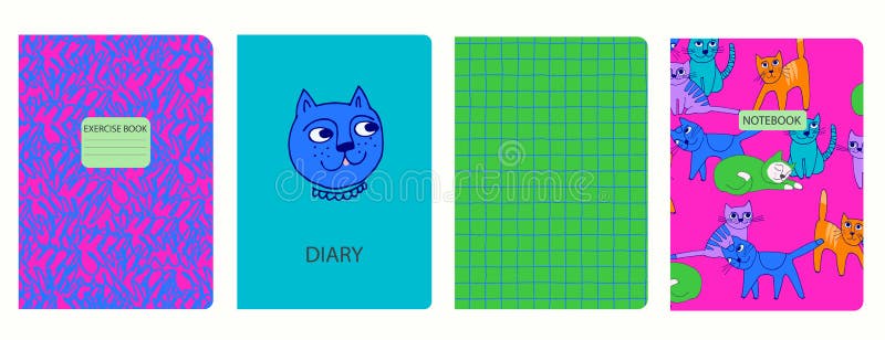 Cover Page Templates Based on Seamless Patterns with Cats. Perfect for ...