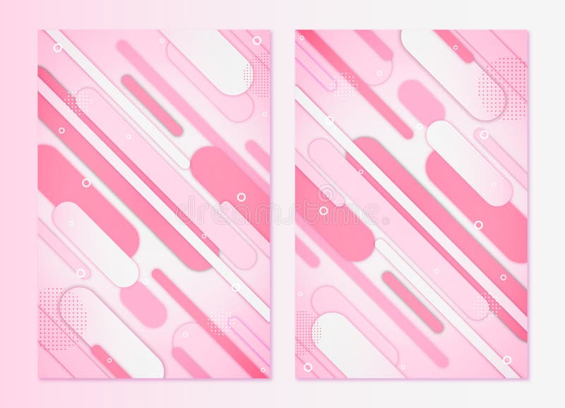 Set Cover Paper is Cut in Pink Shape Pattern Stock Vector ...