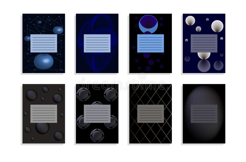 A Set of Cover Templates for Notebooks and Workbooks. Abstract 3d ...