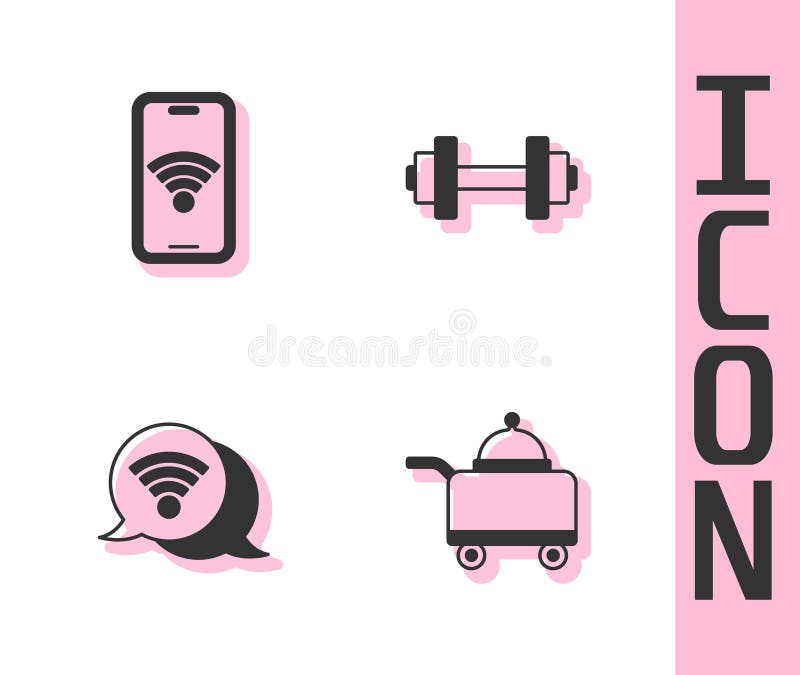 Set Covered with Tray of Food, Mobile Wi-fi Wireless, Wi-Fi Internet ...