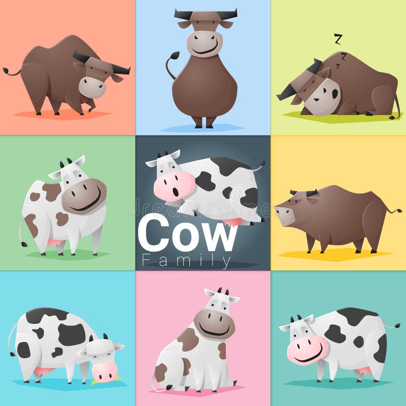 Cow Family Stock Illustrations – 4,699 Cow Family Stock Illustrations ...