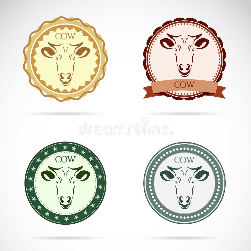 Set of cow label stock vector. Illustration of face, farmer - 31618002