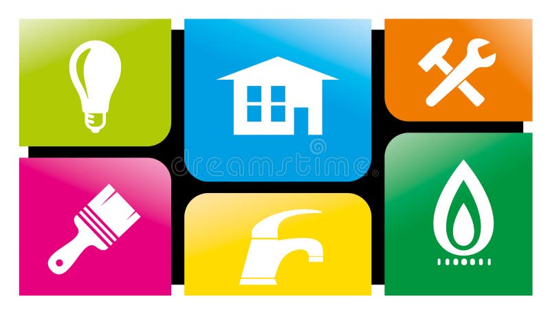 Set with crafts symbols stock illustration. Illustration of sign ...