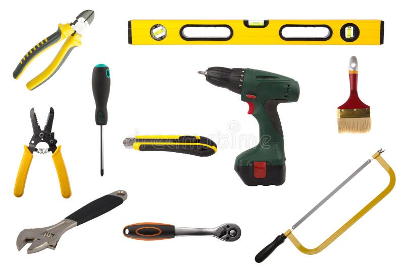 Set of craftsman tools stock image. Image of master, tools - 28932917
