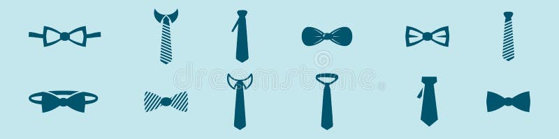 Set of Cravat Cartoon Icon Design Template with Various Models. Vector ...