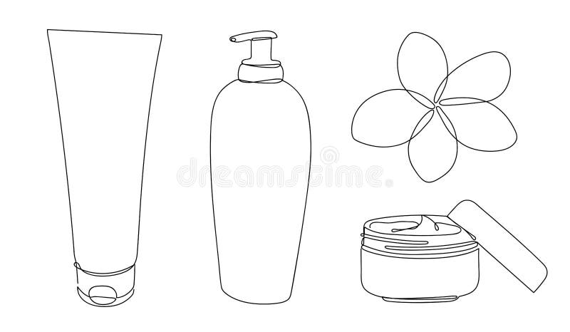 Cream in a Hand Drawn Linear Style. Stock Vector - Illustration of ...