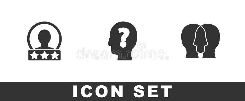 Set Create Account Screen, Head with Question Mark and Project Team ...