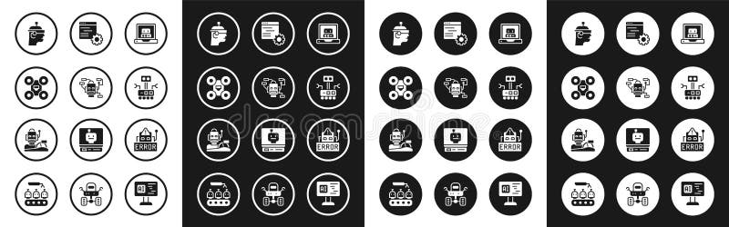 Set Drone, Smart Glasses, Computer Api Interface, Broken Robot, Robot, Processor with ...