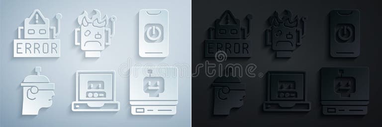 Set Creating Robot, Turn Off from Phone, Smart Glasses, Robot, Burned ...