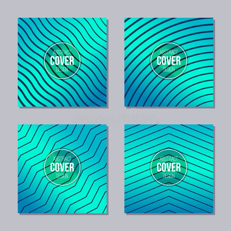 Set of 4 Creative Covers. Abstract Concept Layout Template Stock Vector ...