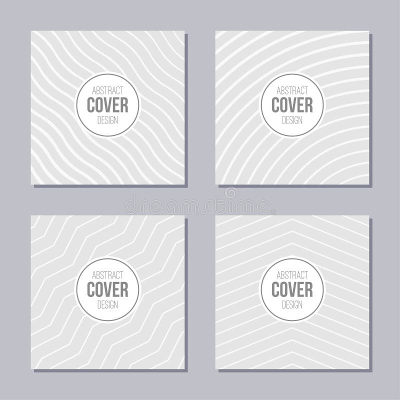 Set of 4 Creative Covers. Abstract Concept Layout Template Stock Vector ...