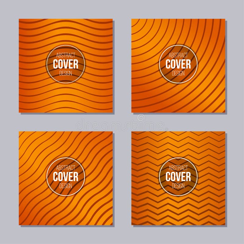 Set of 4 Creative Covers. Abstract Concept Layout Template. Applicable ...