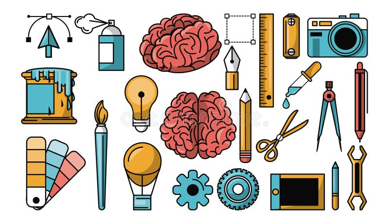 Set of creative design stock vector. Illustration of collection - 123582314