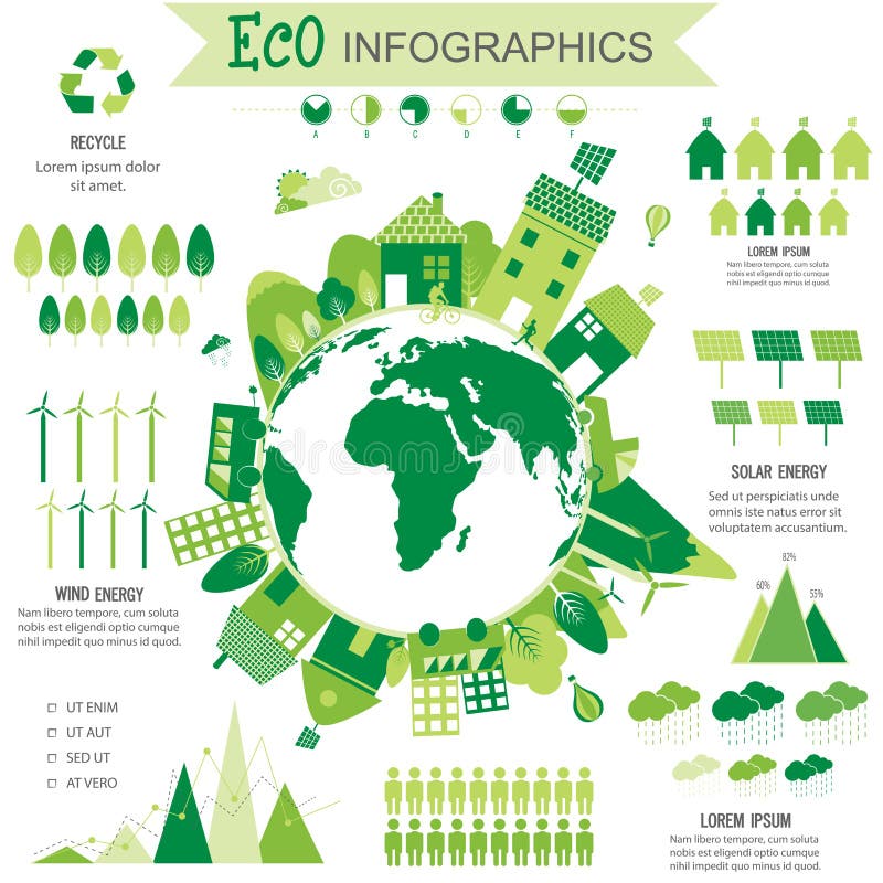 Set of Creative Eco Infographic Elements. Stock Illustration ...
