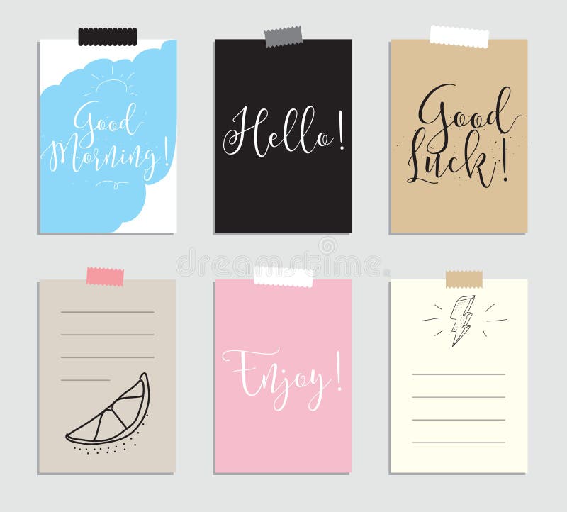 Set of 48 Creative Journaling Cards. Vector Illustration. Template for ...
