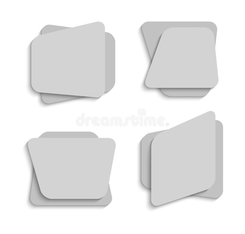 Set of Creative Paper Banners with Place for Text. Stock Vector ...