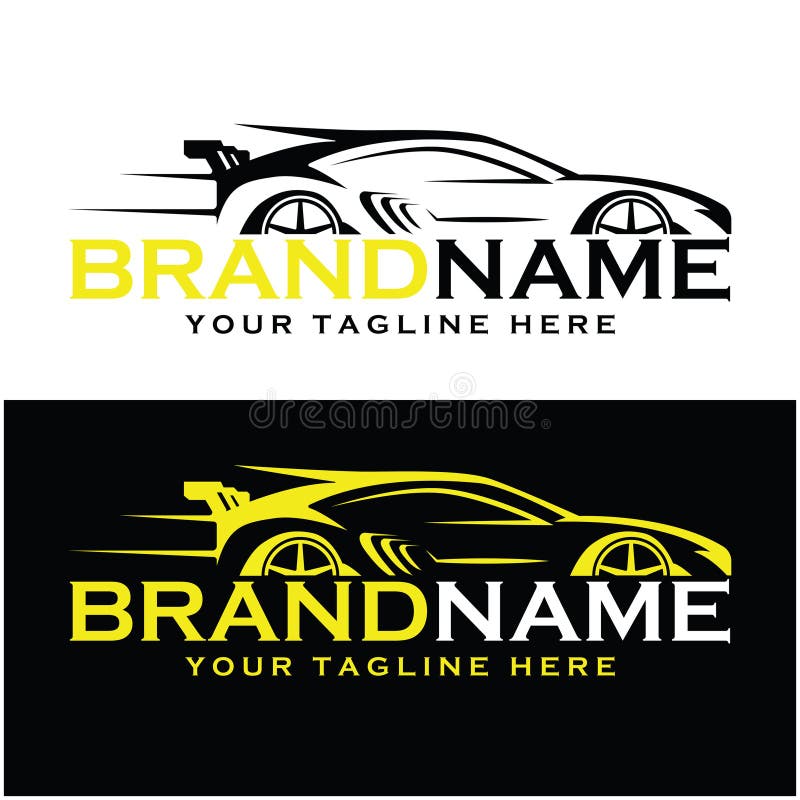 Racing Car Logo Creative Design Stock Illustration - Illustration of ...