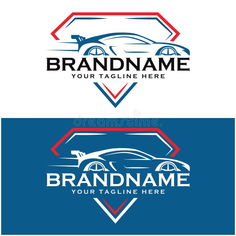 Racing Car Logo Illustration Design Stock Illustration - Illustration ...