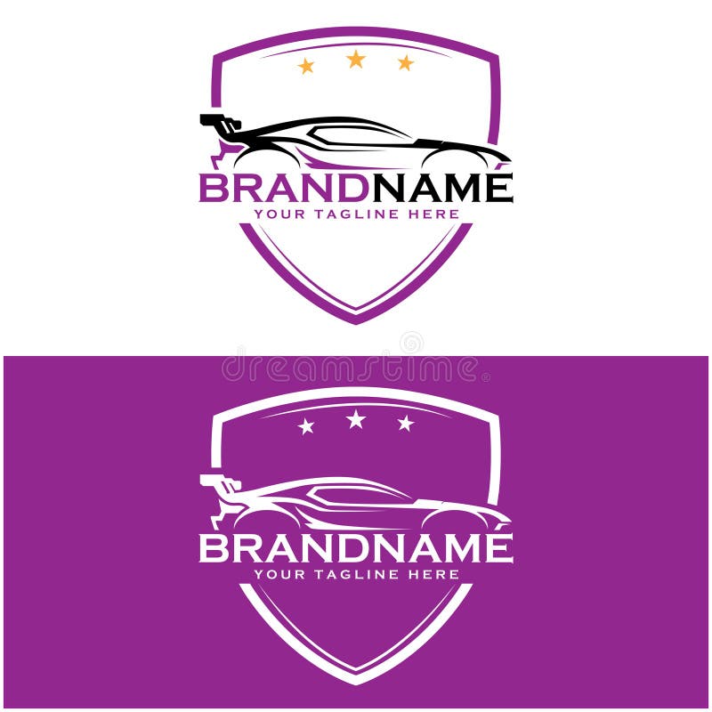Racing Car Logo Illustration Design Stock Illustration - Illustration ...