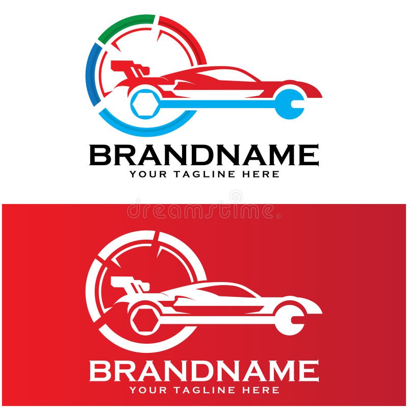 Racing Car Logo Illustration Design Stock Illustration - Illustration ...