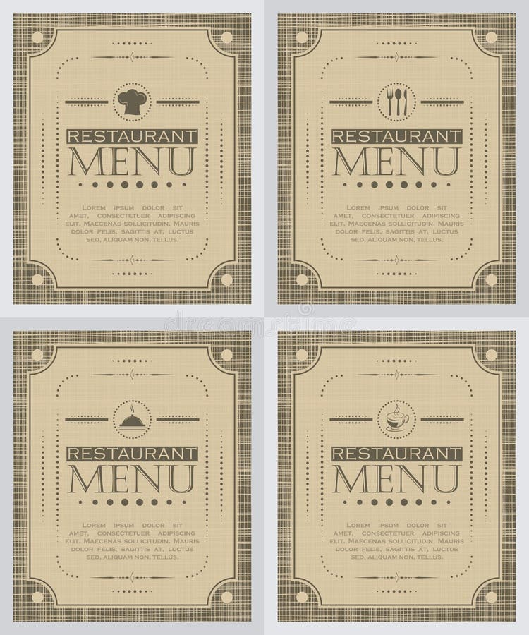 Creative Restaurant Menu Card Design with Front and Back Page Vi Stock ...