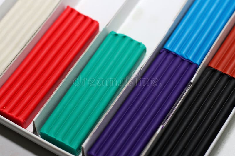 A Set for Creativity, Multi-colored Plasticine Stock Photo - Image of ...