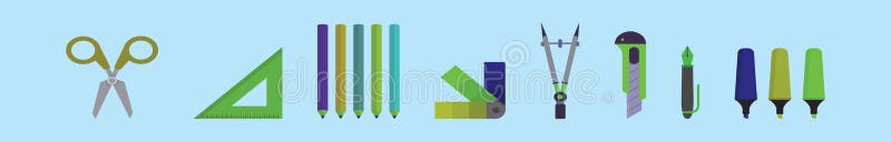 Set of Creator Essential Cartoon Icon Design Template with Various ...