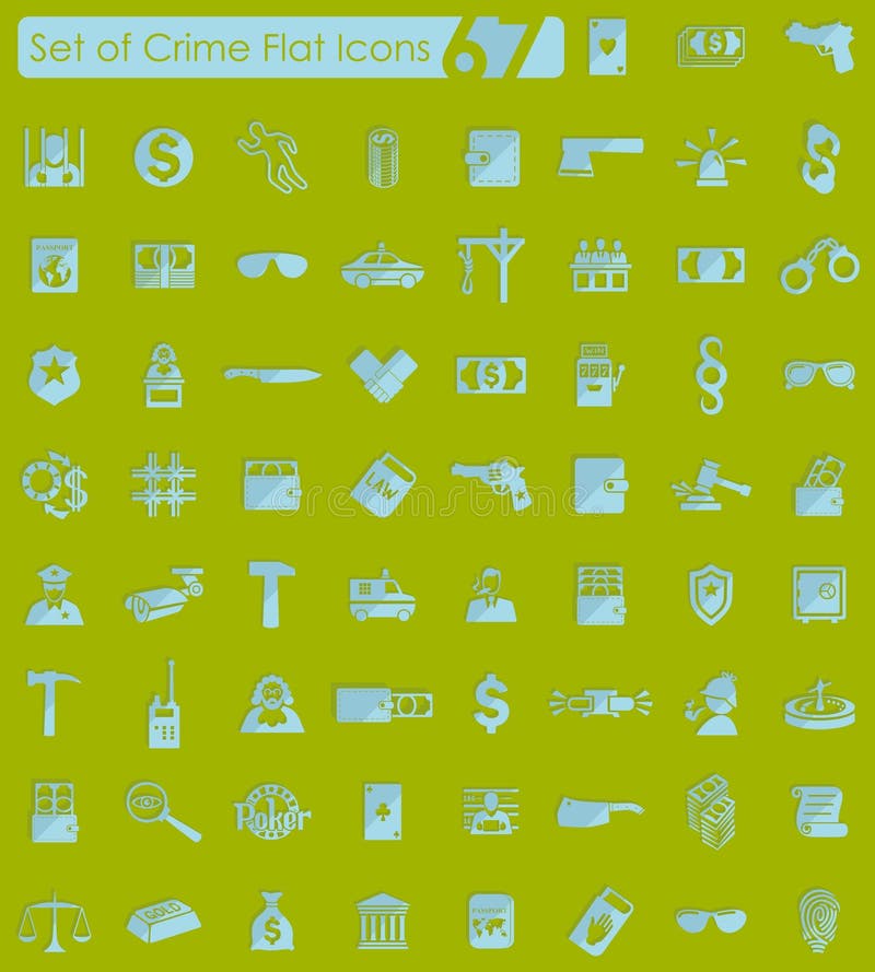 Set of crime icons stock vector. Illustration of group - 103313610