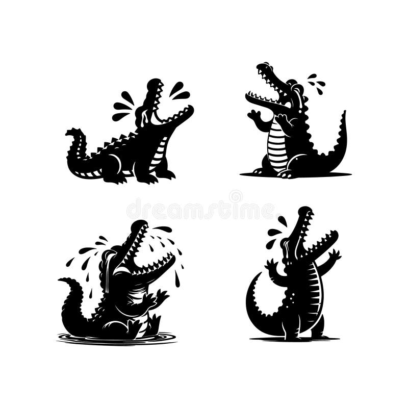 A crocodile crying stock illustration. Illustration of poster - 376926660