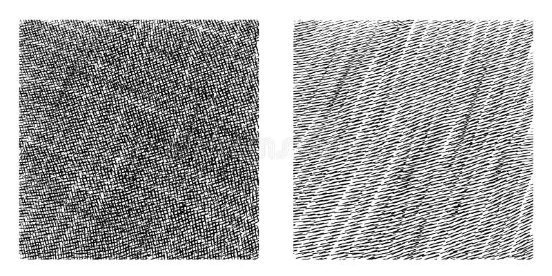 Set of Crosshatch Texture Isolated, Hand Drawn, Line Texture Stock ...