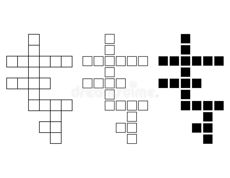 Crossword Concept Icon, Cross Word Graphic Symbol, Web Flat Vector ...