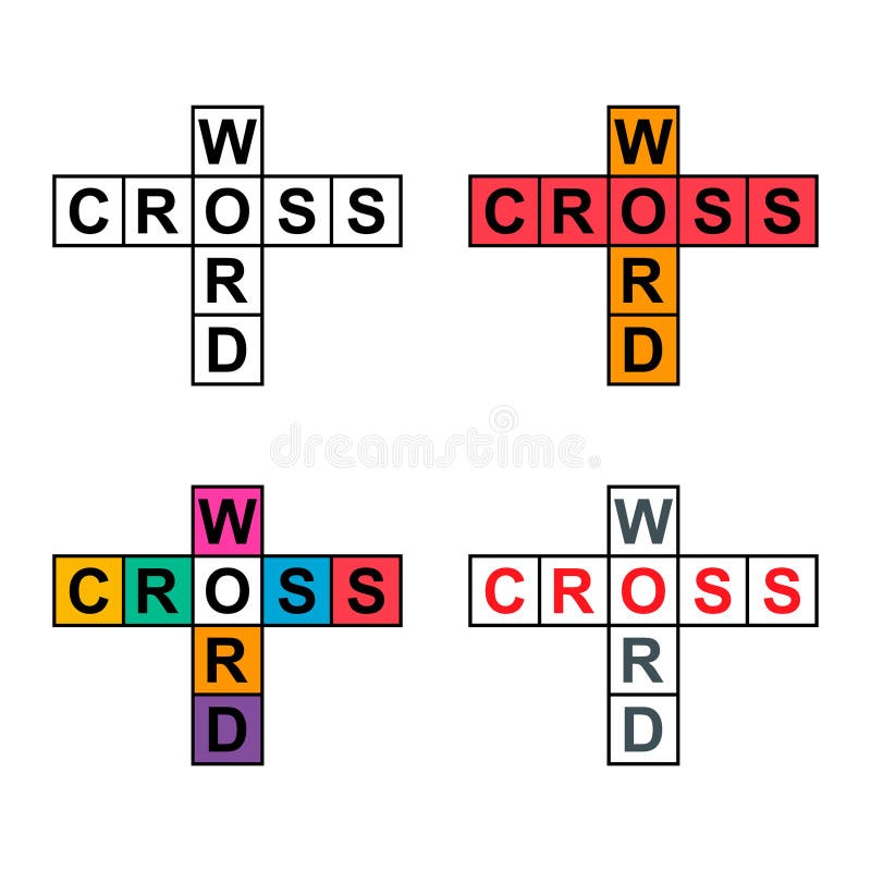 Crossword Concept Icon, Cross Word Graphic Symbol, Web Flat Vector ...