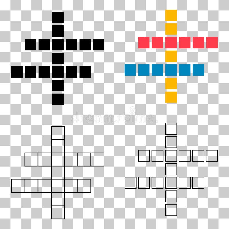 Crossword Concept Icon, Cross Word Graphic Symbol, Web Flat Vector ...